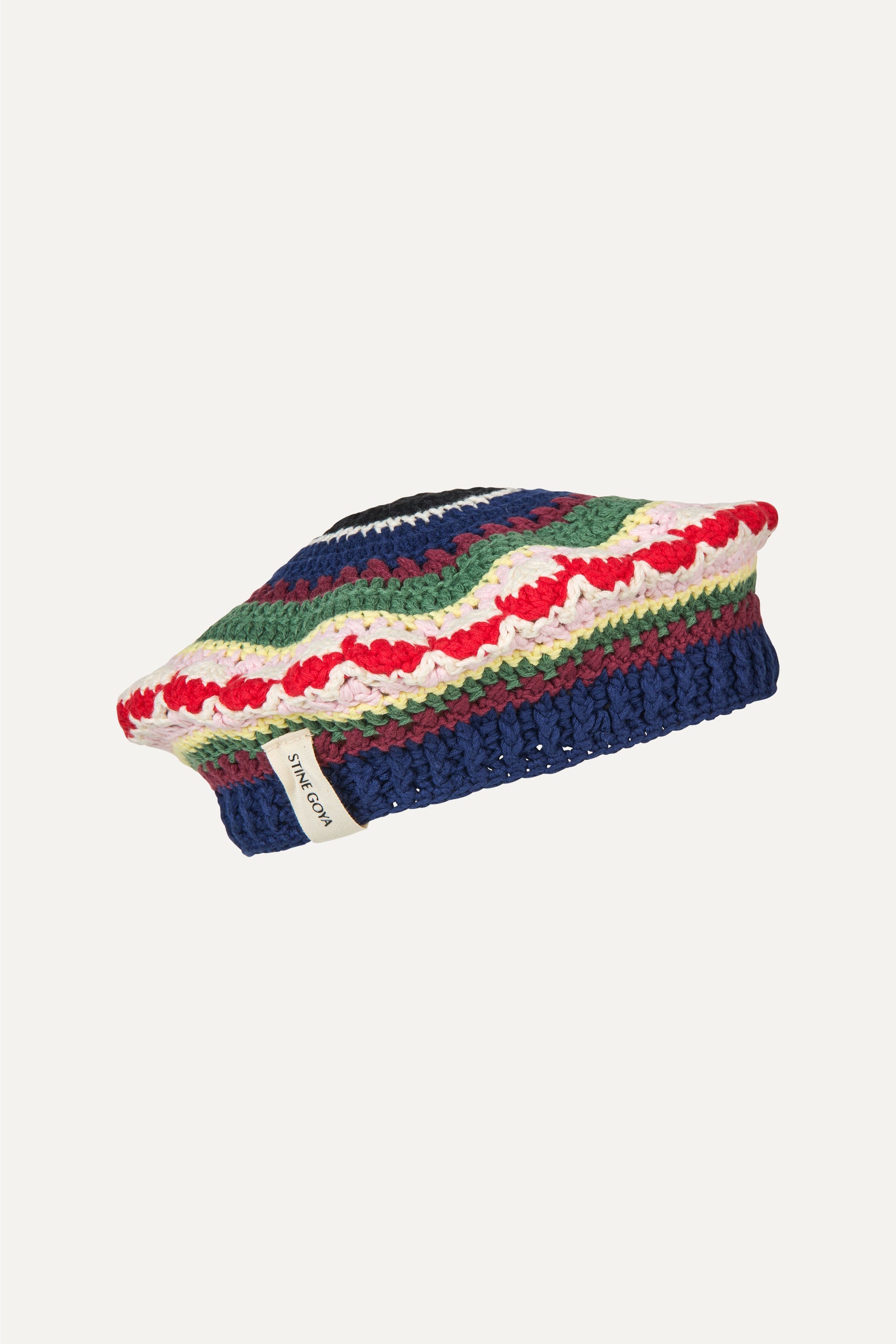 Crochet Beret - Tapestry Stripes - Stine Goya