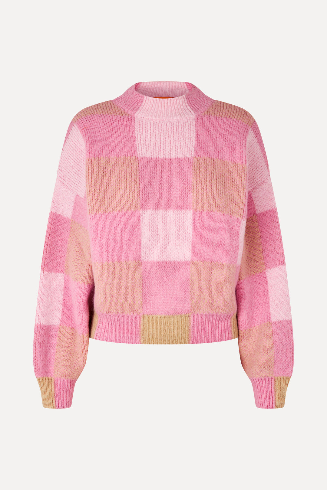 Gingham Check Sweater - Pink Gingham Check - Stine Goya
