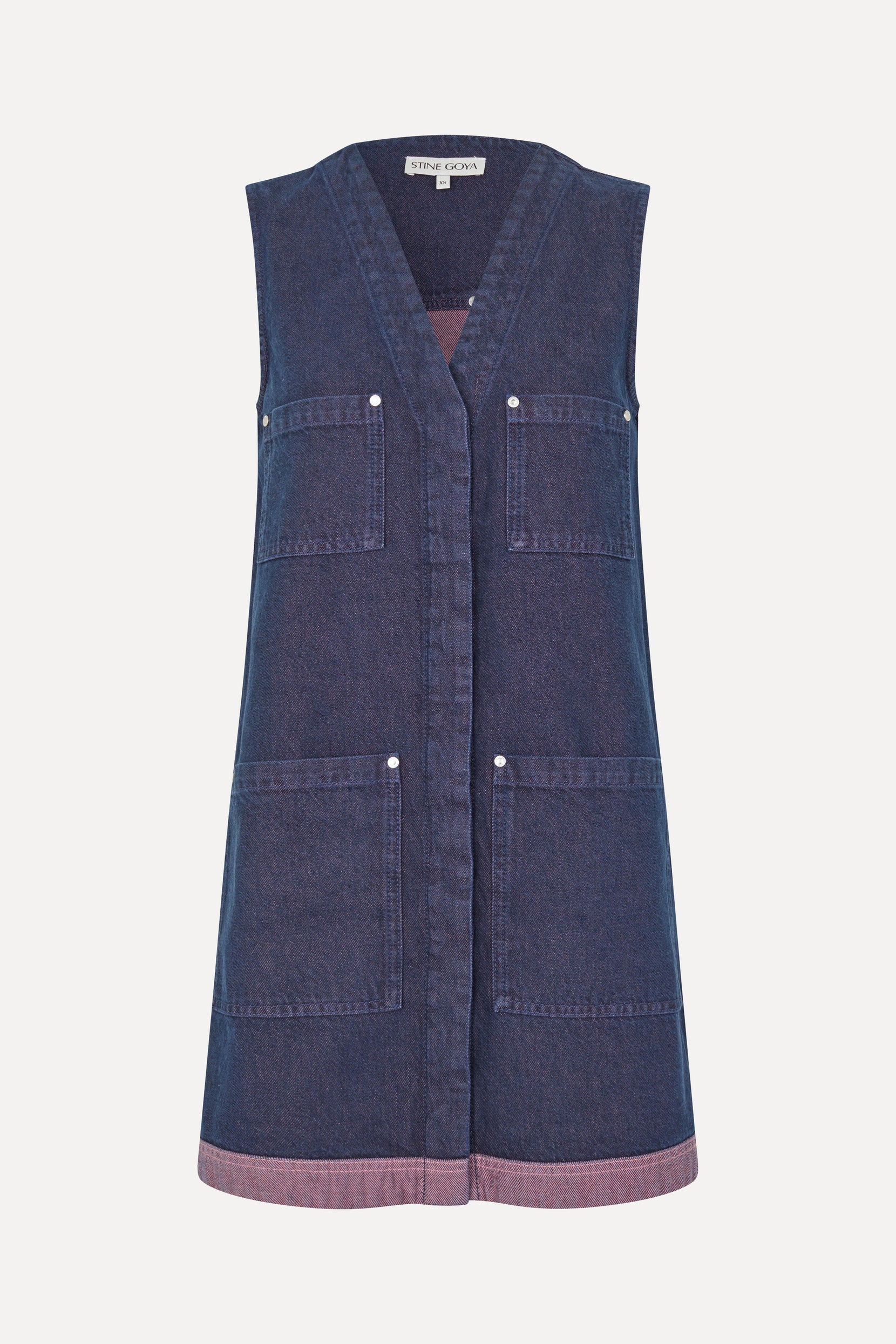 Vest Pocket Mini Dress - Dusky / Dried Rose - Stine Goya